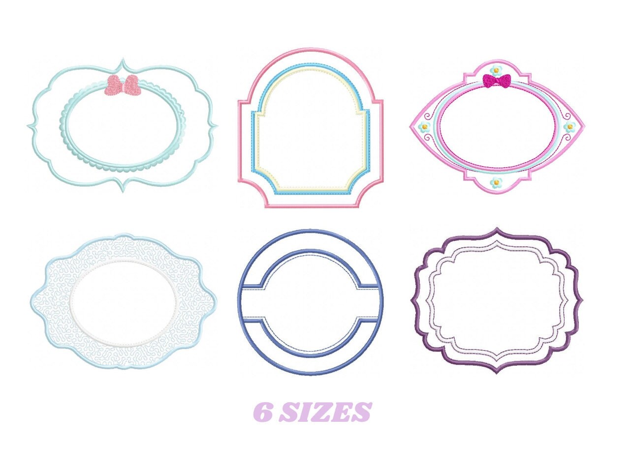 Frame Embroidery Designs Set - Frame Applique Design Shape Embroidery ...