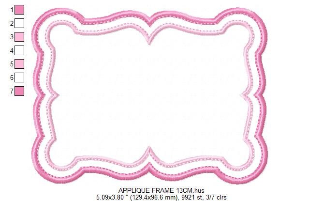 Square Frame Embroidery Designs Set - Monogram Applique Shape Machine ...