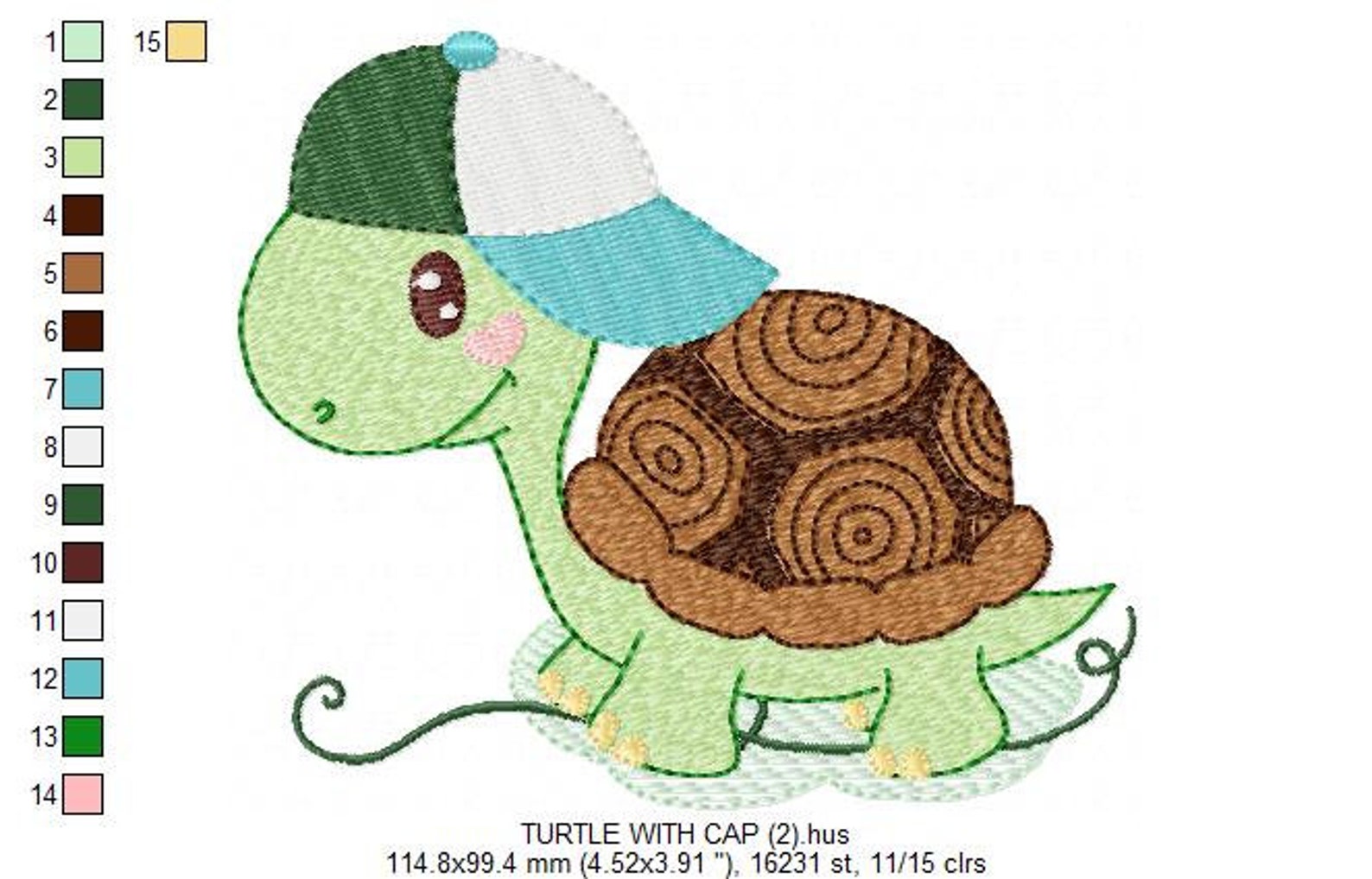 Turtle Embroidery Design Animal Embroidery Designs Machine | Etsy
