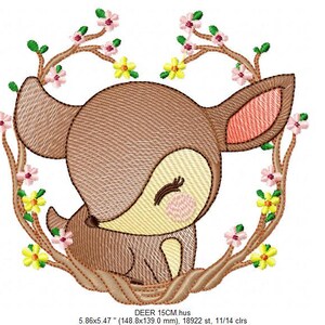 Deer Embroidery Design - Animal Embroidery Designs Machine Embroidery ...