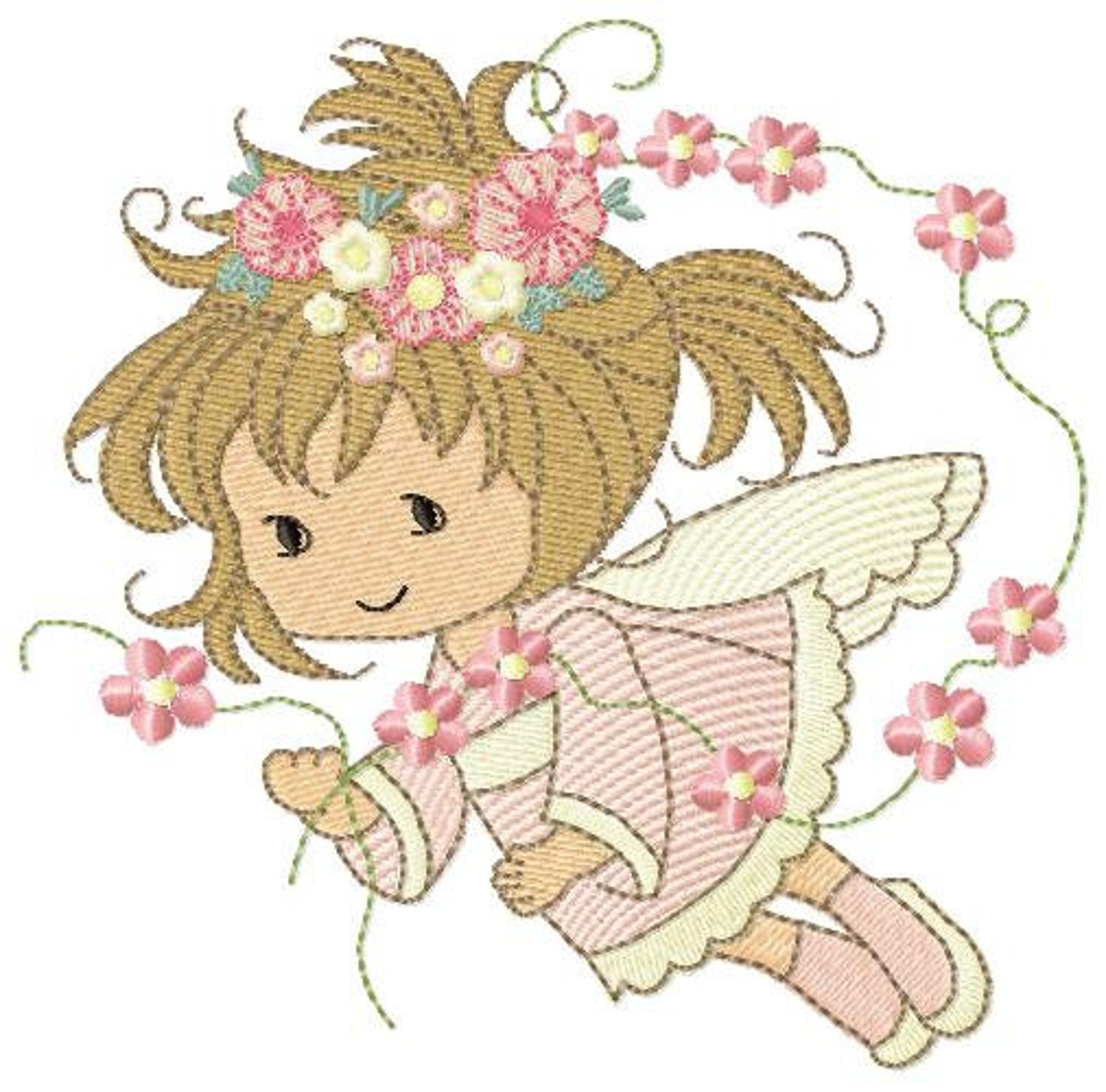 Fairy Embroidery Designs Baby Girl Embroidery Design Machine Embroidery ...