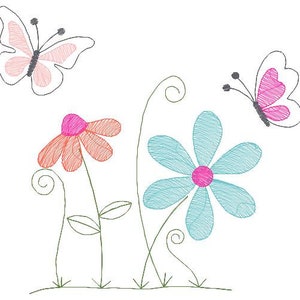 Flower Garden Embroidery Designs Spring Flowers Embroidery Design ...