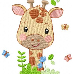 Giraffe Embroidery Design - Animal Embroidery Designs Machine ...
