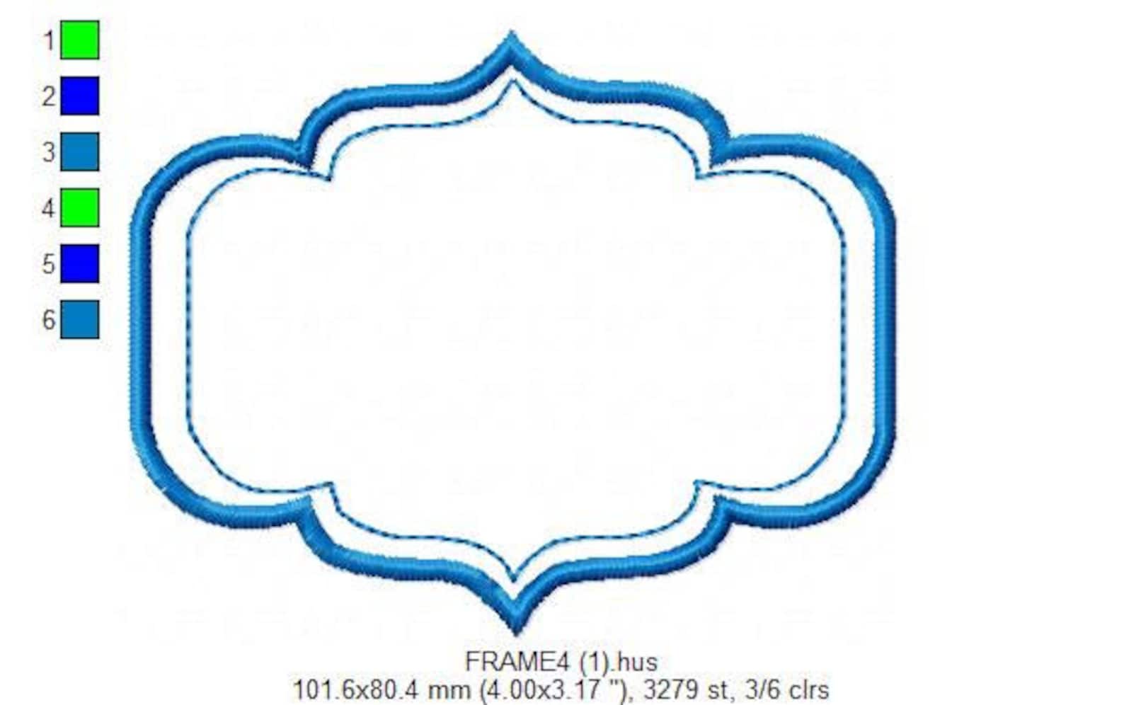 Frame Embroidery Designs Set - Frame Applique Design Machine Embroidery ...