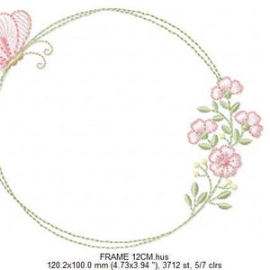 Monogram Frame Embroidery Designs - Flower and Butterfly Embroidery ...