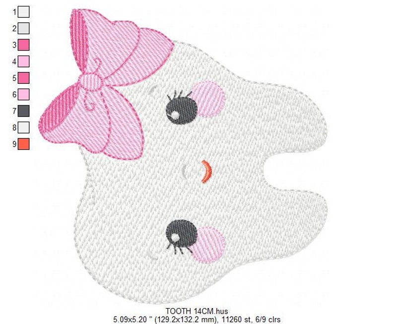 Tooth Embroidery Designs - Dentist Machine Embroidery Pattern - Baby ...