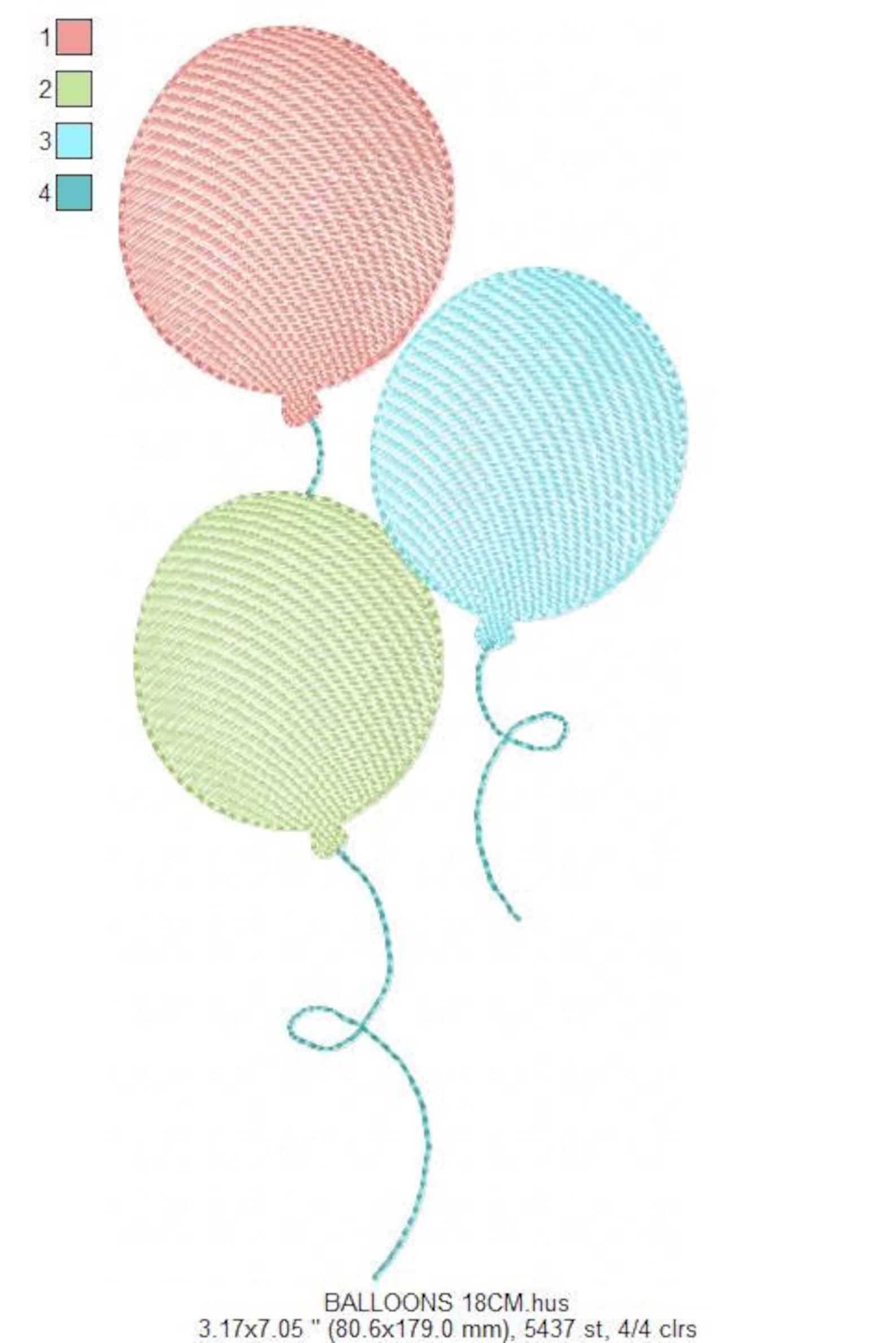 Balloon Embroidery Design - Birthday Embroidery Designs Machine ...