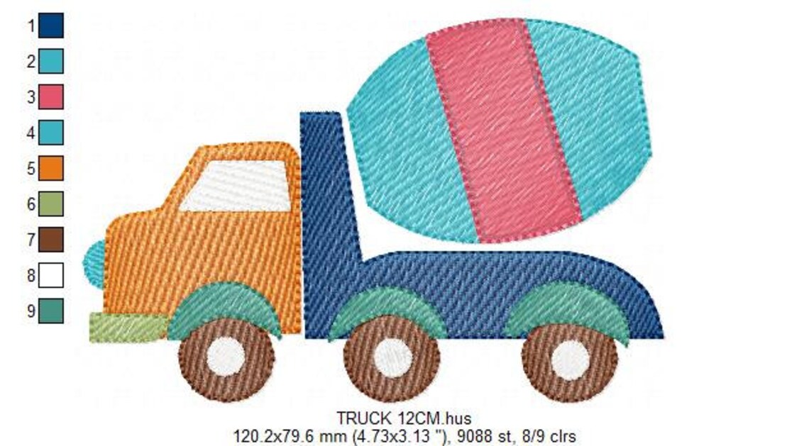 Truck Embroidery Designs Vehicle Embroidery Design Machine - Etsy