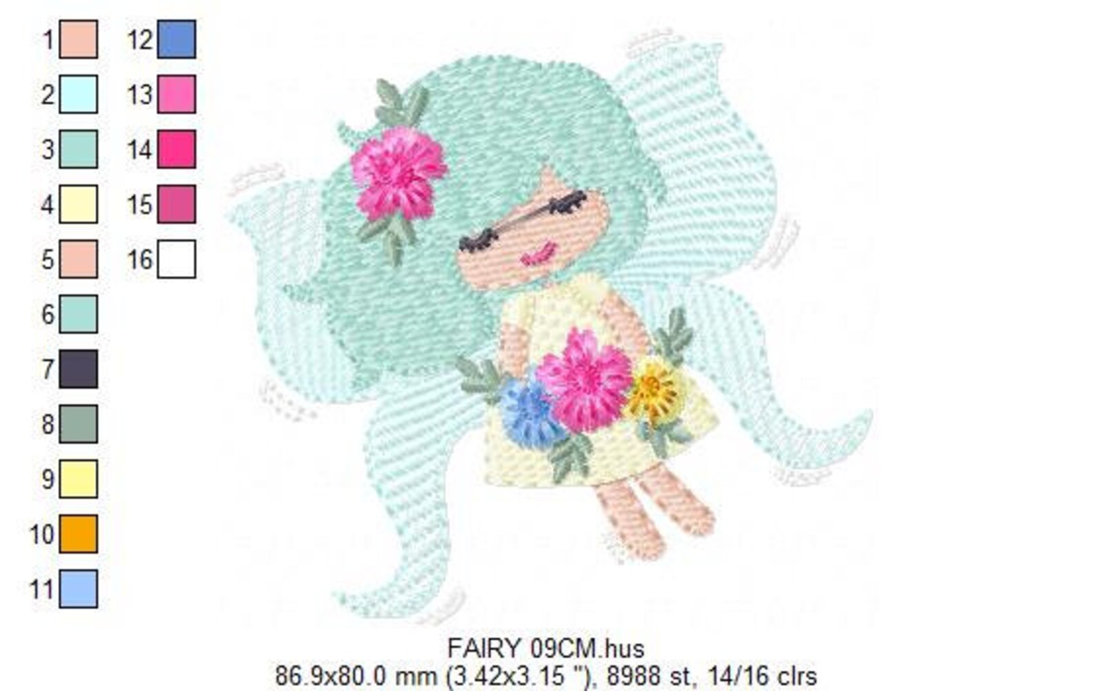 Fairy Embroidery Designs Baby Girl Embroidery Design Machine | Etsy