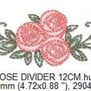 Rose Divider Embroidery Designs - Roses for Kitchen Tea Towel Machine ...