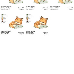 Sleeping Red Fox Embroidery Designs - Woodland Animals Machine ...