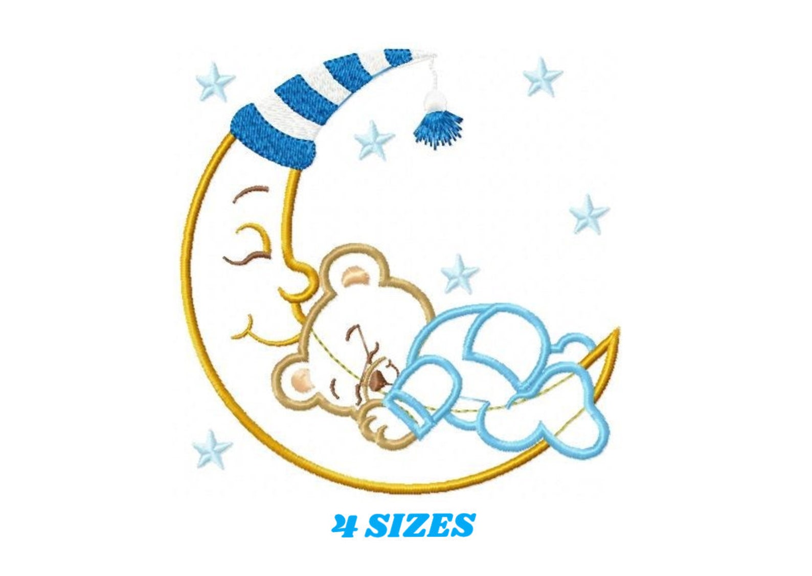 Bear Embroidery Designs - Moon Embroidery Design Machine Embroidery ...