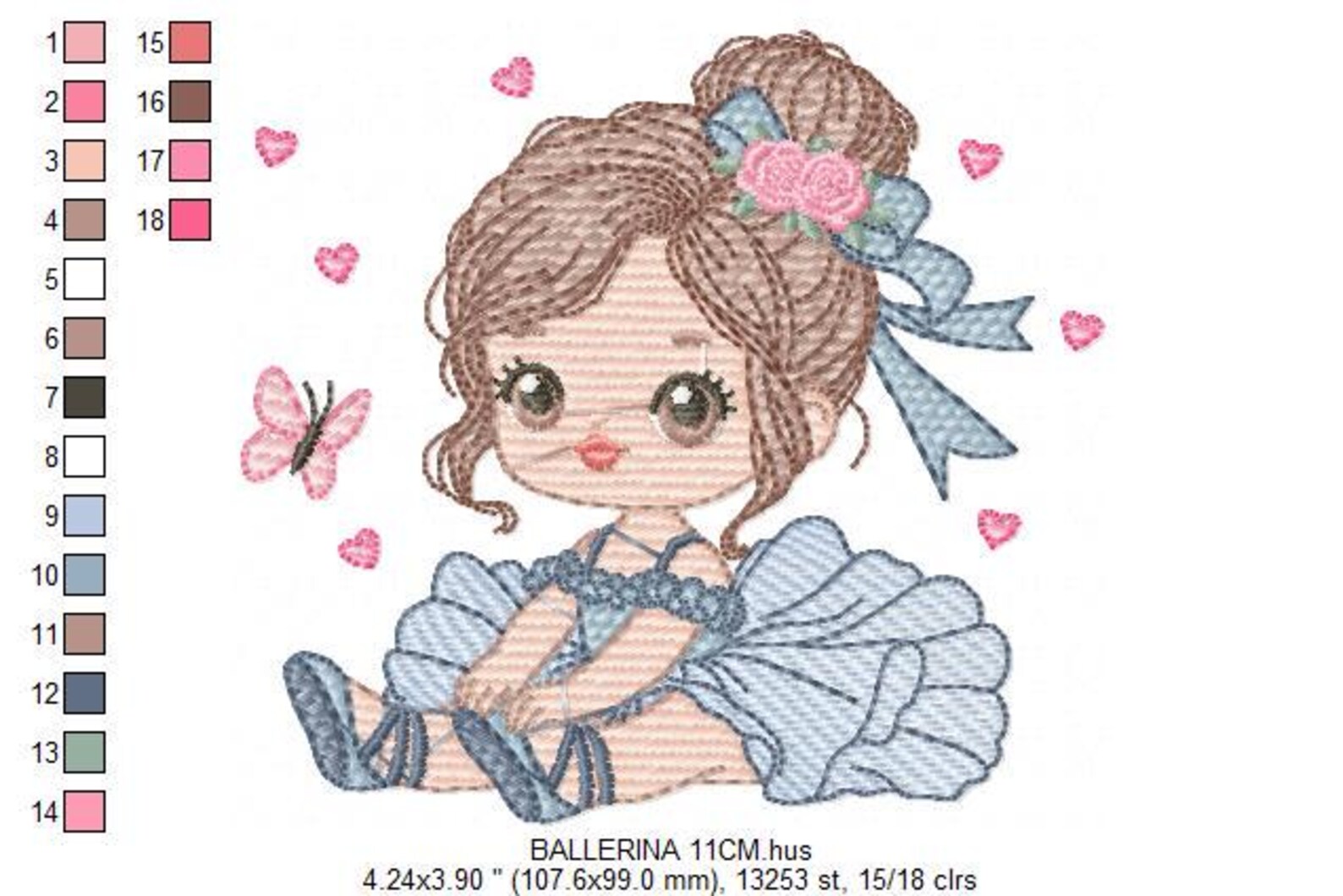 Ballerina Embroidery Designs - Ballet Dancer Embroidery Design Machine ...