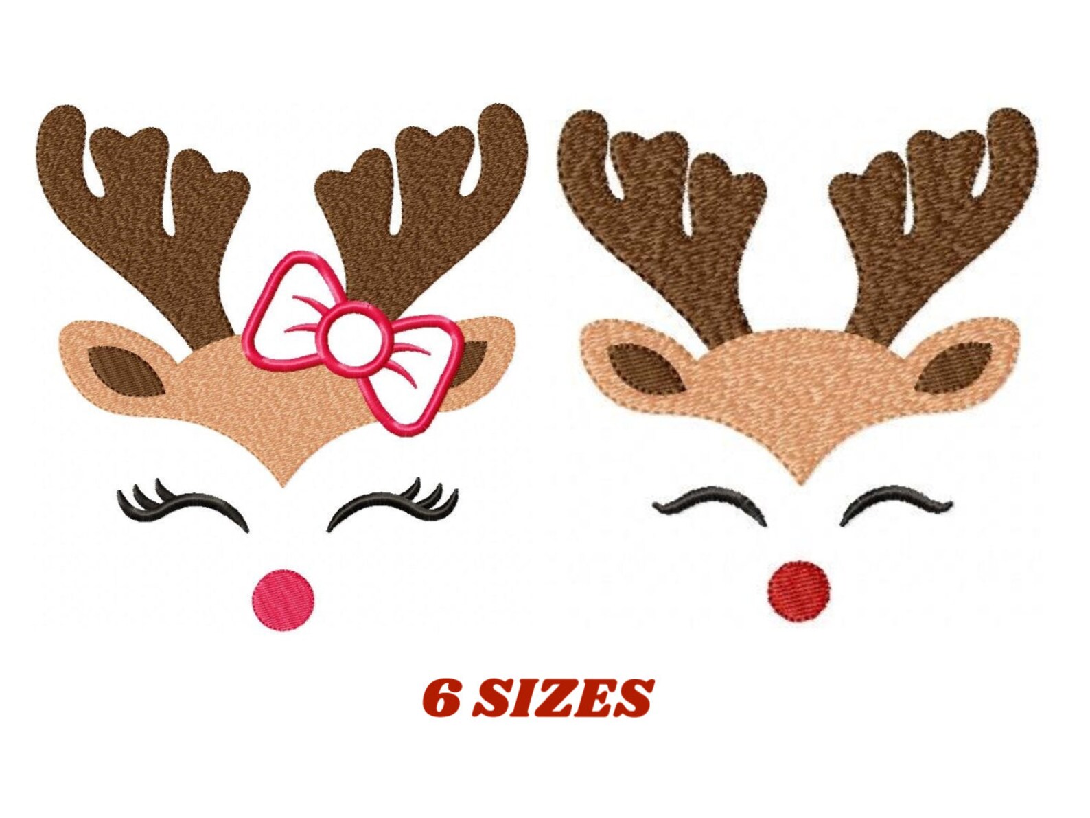 Christmas Rudolf Reindeer Embroidery Design - Xmas Embroidery Designs ...