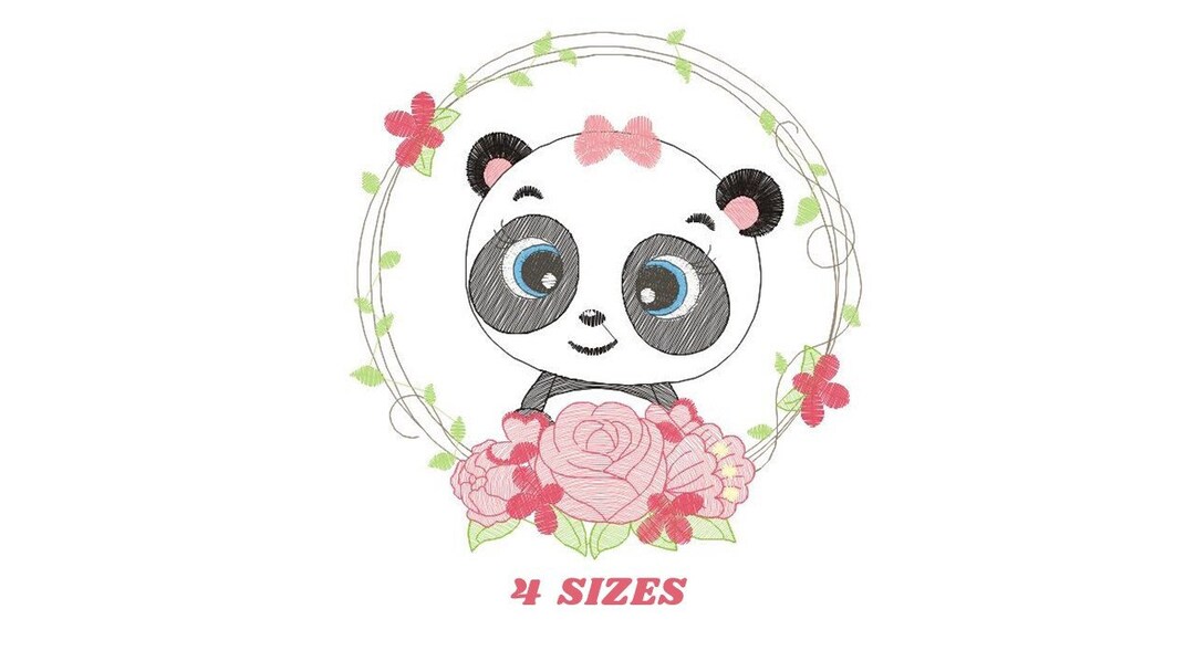 Panda Embroidery Design - Animal Embroidery Designs Machine Embroidery ...