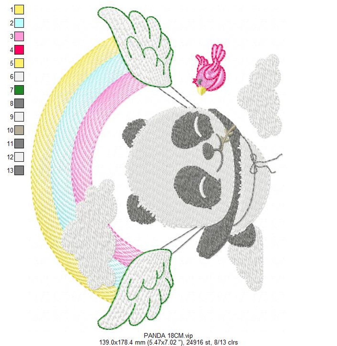 Panda Embroidery Design Animal Embroidery Designs Machine - Etsy