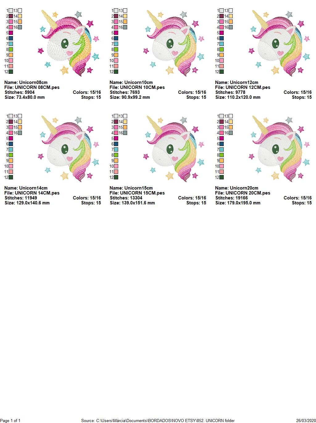 Unicorn embroidery designs Baby Girl embroidery design | Etsy