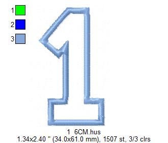 Numbers Embroidery Designs Set - Number Applique Design - Birthday ...