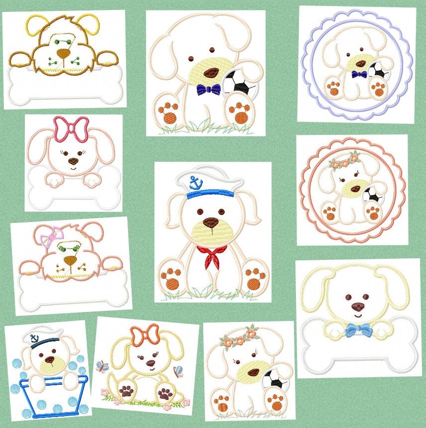 Dogs embroidery designs Dog embroidery design machine | Etsy
