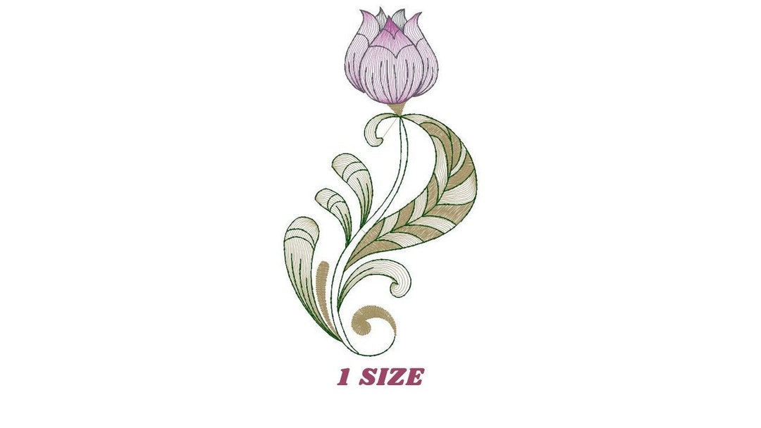 Tulip Embroidery Designs Flower Embroidery Design Machine Embroidery ...