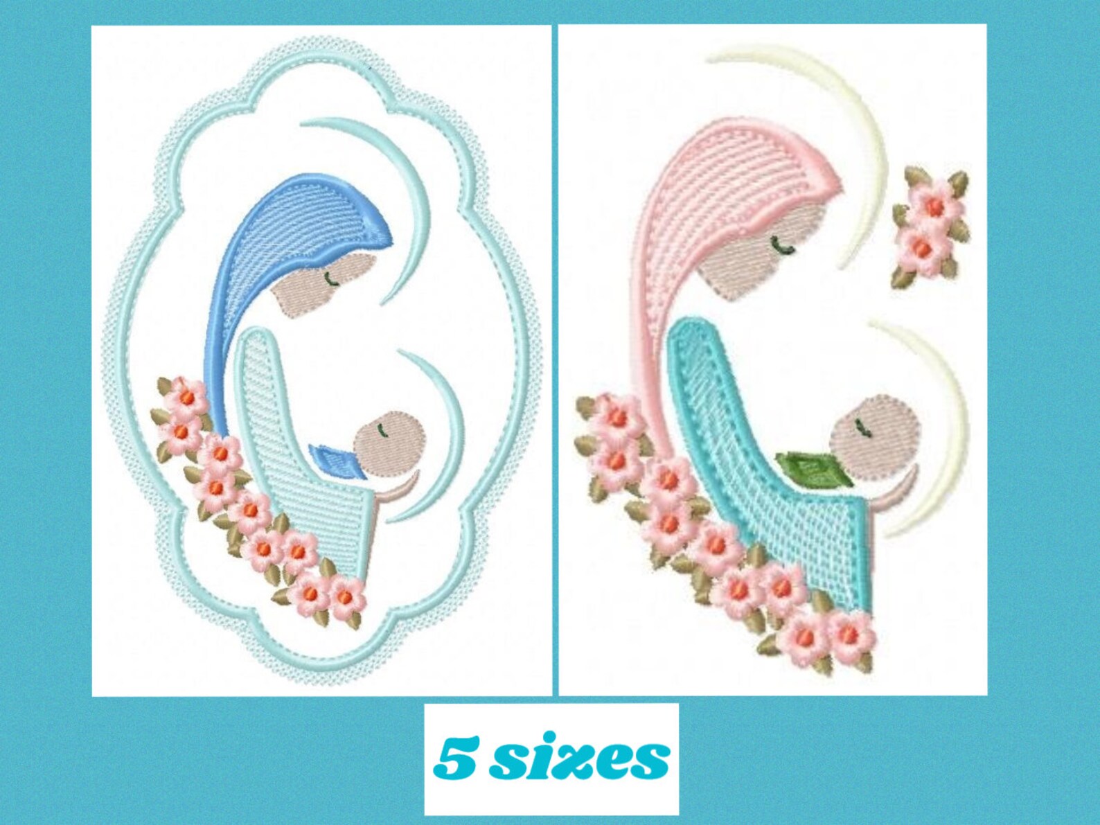 Holy Mary Embroidery Designs Holy Embroidery Design Machine Embroidery ...