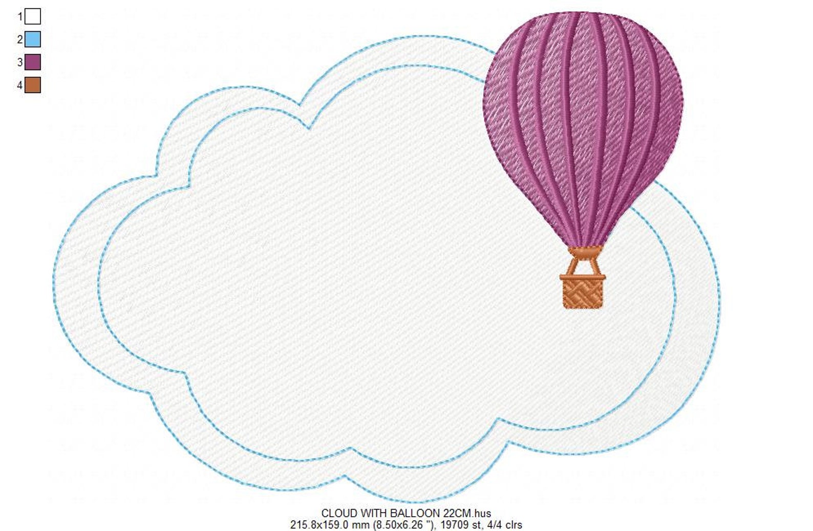 Balloon Embroidery Designs Hot Air Balloon Embroidery Design | Etsy