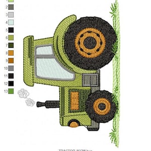 Farm Tractor Embroidery Designs - Truck Embroidery Design Machine ...