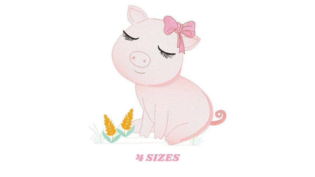 Pig Embroidery Design Animal Embroidery Designs Machine Embroidery ...