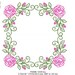 Roses Monogram Frame Embroidery Designs - Flower Square Shape Machine ...