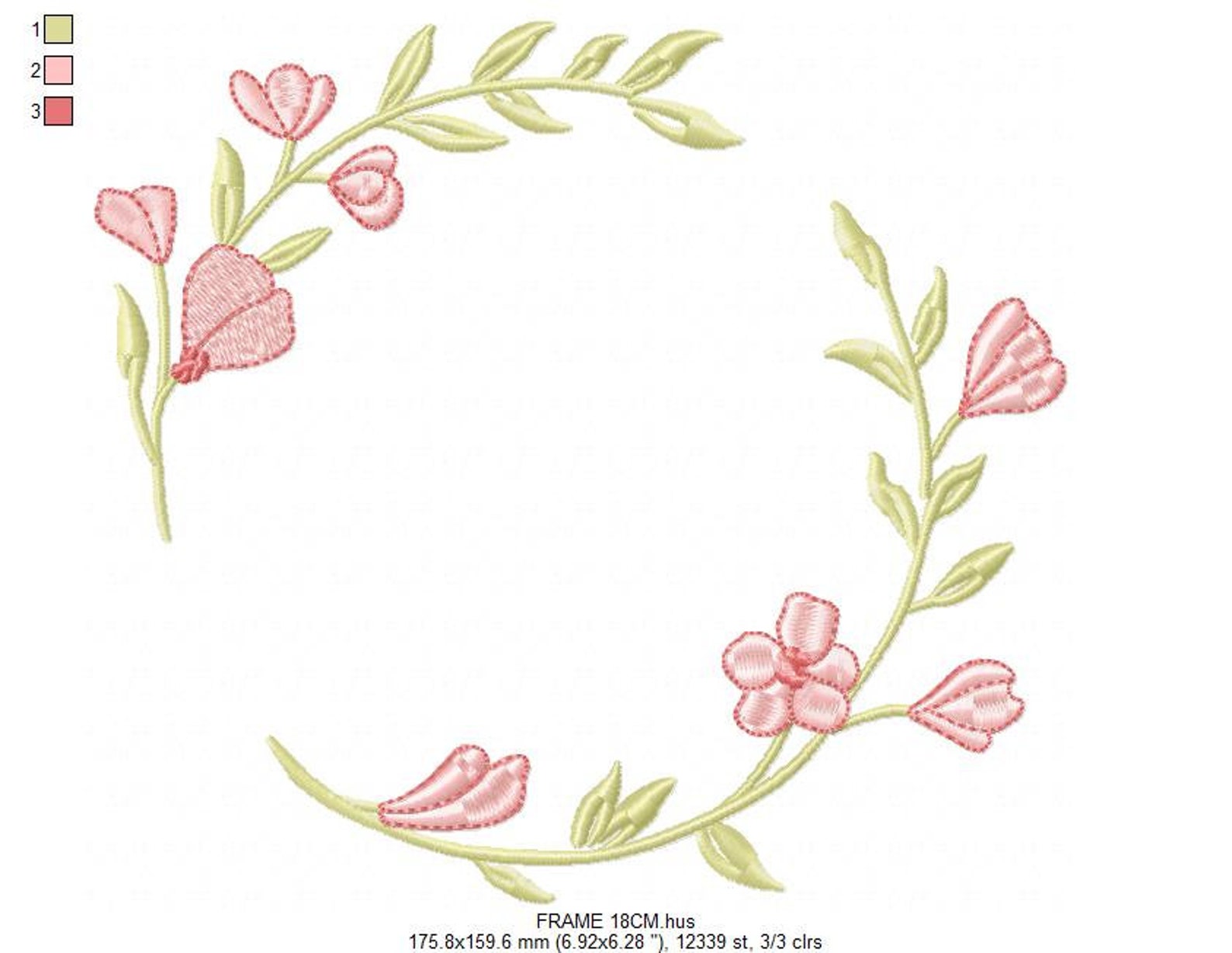Monogram Frame Embroidery Designs Flower Embroidery Design - Etsy