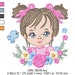 Girl Embroidery Designs - Flower Girl Embroidery Design Machine ...