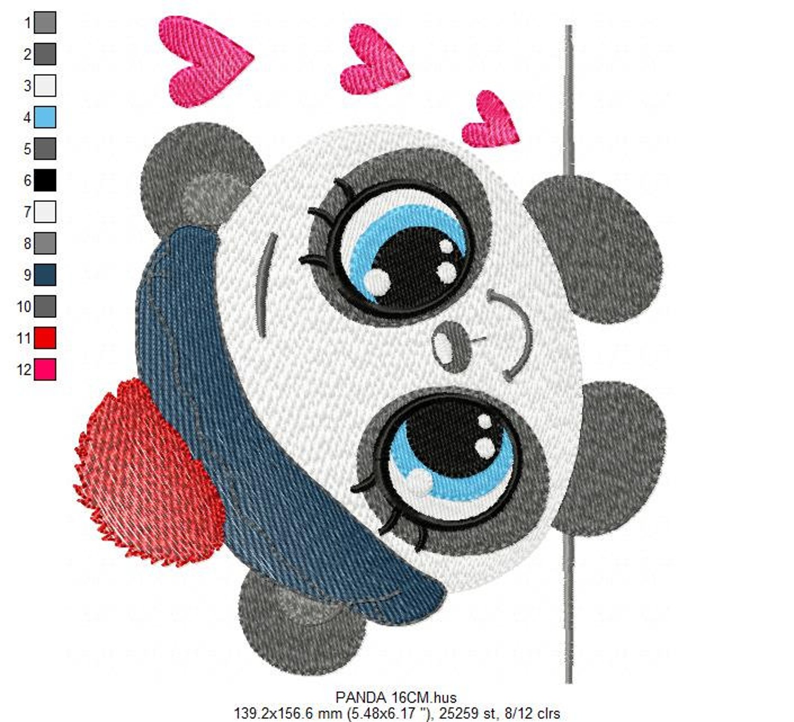 Panda Embroidery Design Animal Embroidery Designs Machine - Etsy