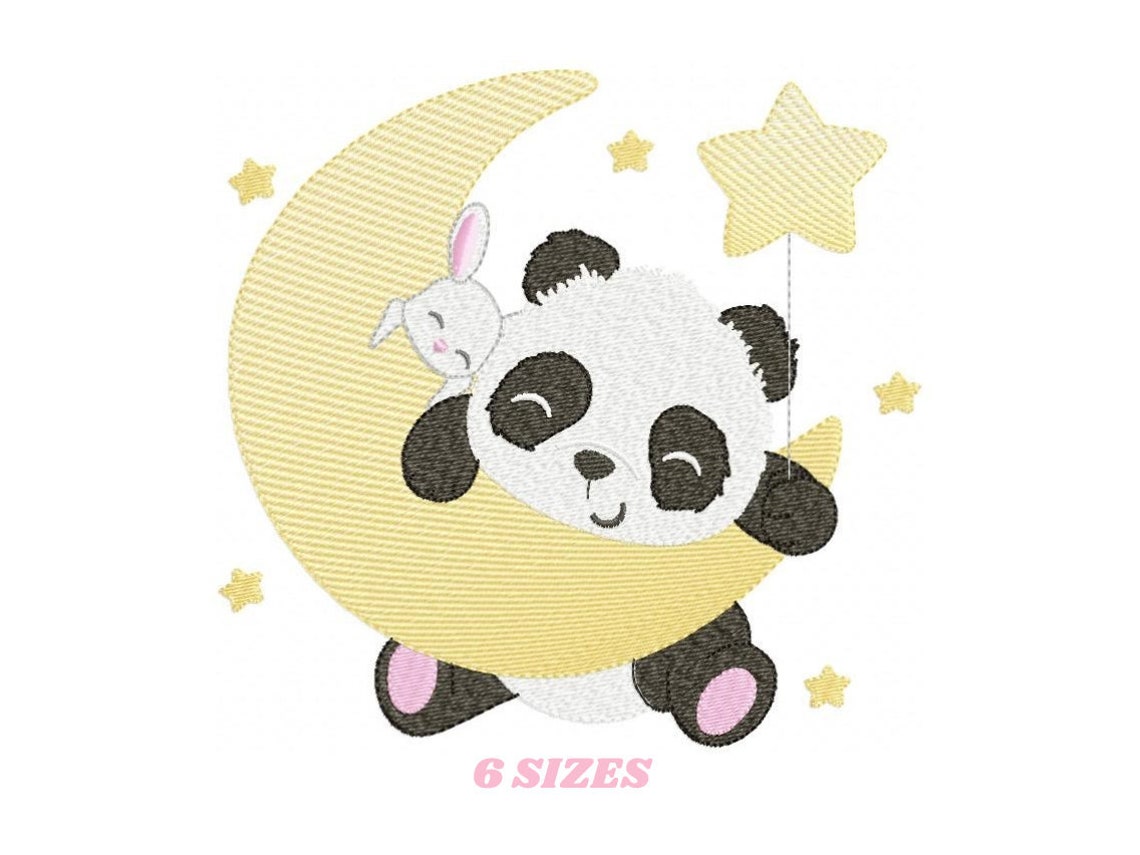 Panda Embroidery Design Animal Embroidery Designs Machine - Etsy