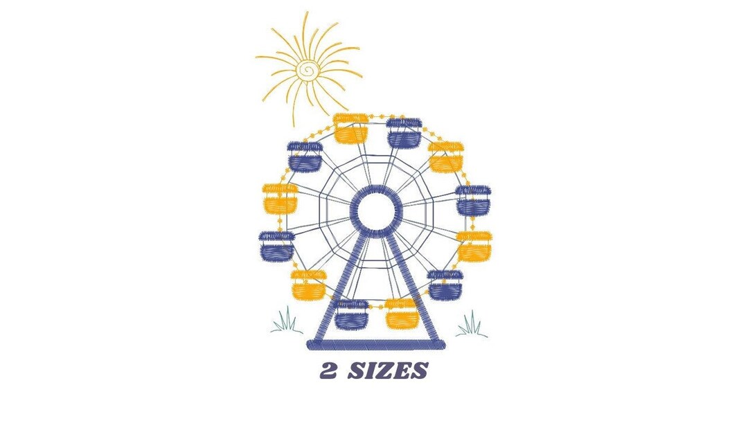 Ferris Wheel Embroidery Design - Boy Embroidery Designs Machine ...