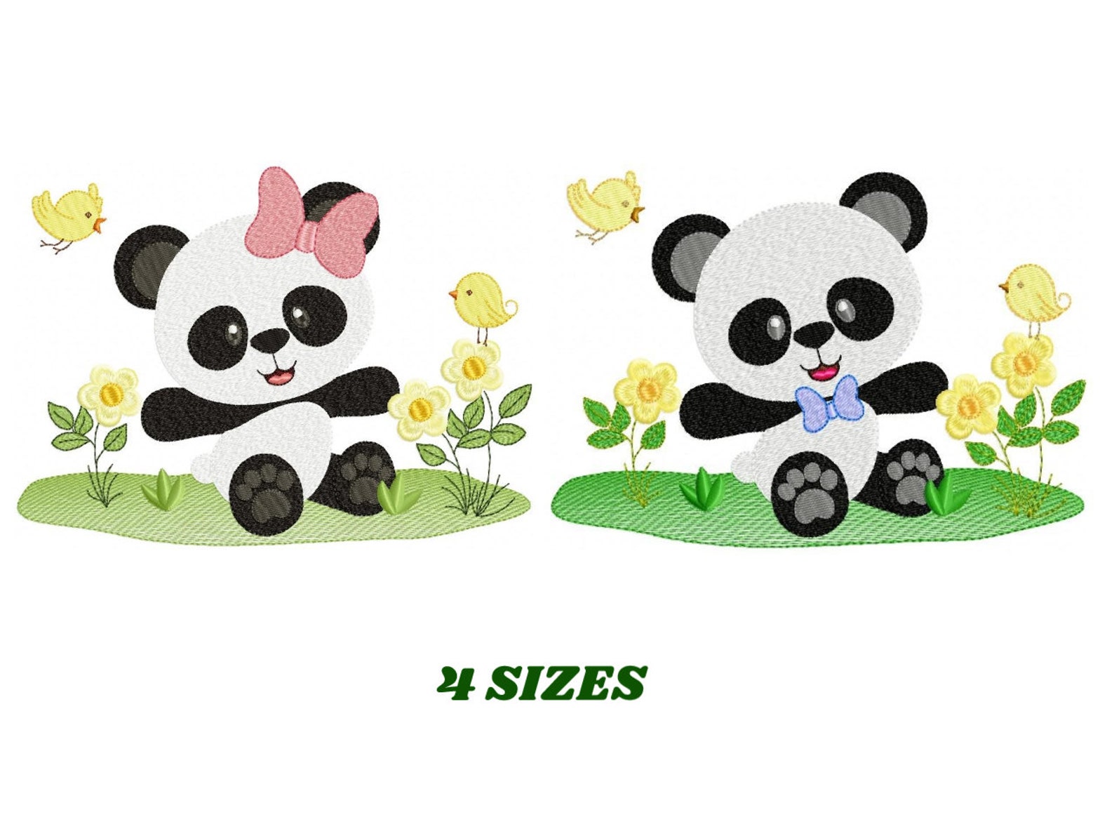 Panda Embroidery Design Animal Embroidery Designs Machine | Etsy