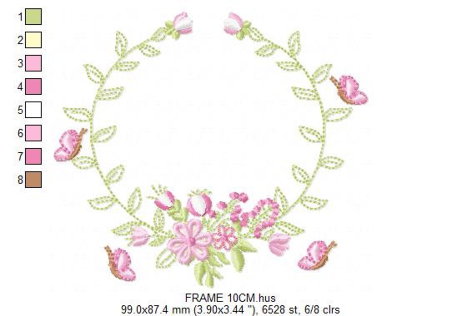 Monogram Frame Embroidery Designs Flower Embroidery Design - Etsy