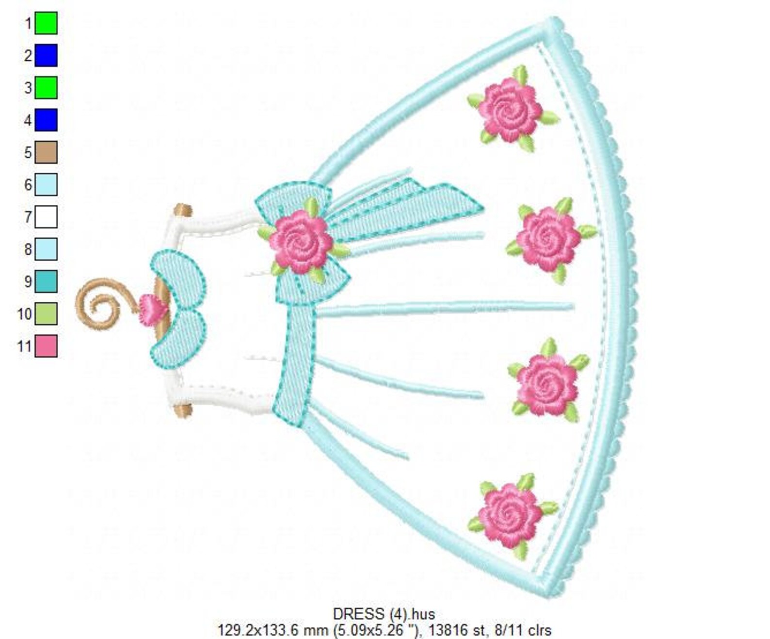 Dress Embroidery Designs Gown Embroidery Design Machine - Etsy