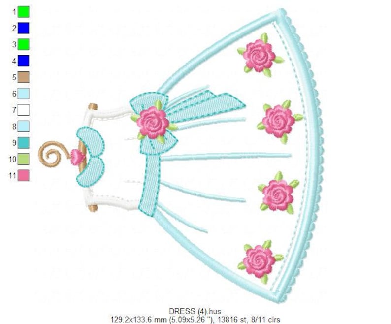 Dress Embroidery Designs Gown Embroidery Design Machine - Etsy