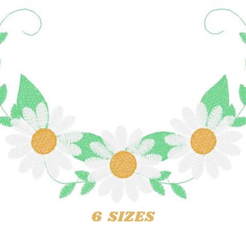 Daisy Embroidery Pattern - Etsy