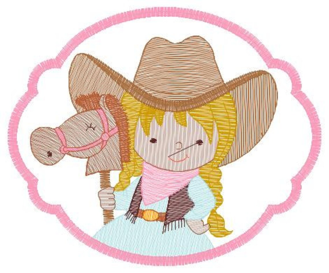 Cowboy Embroidery Design Cowgirl Embroidery Designs Machine | Etsy