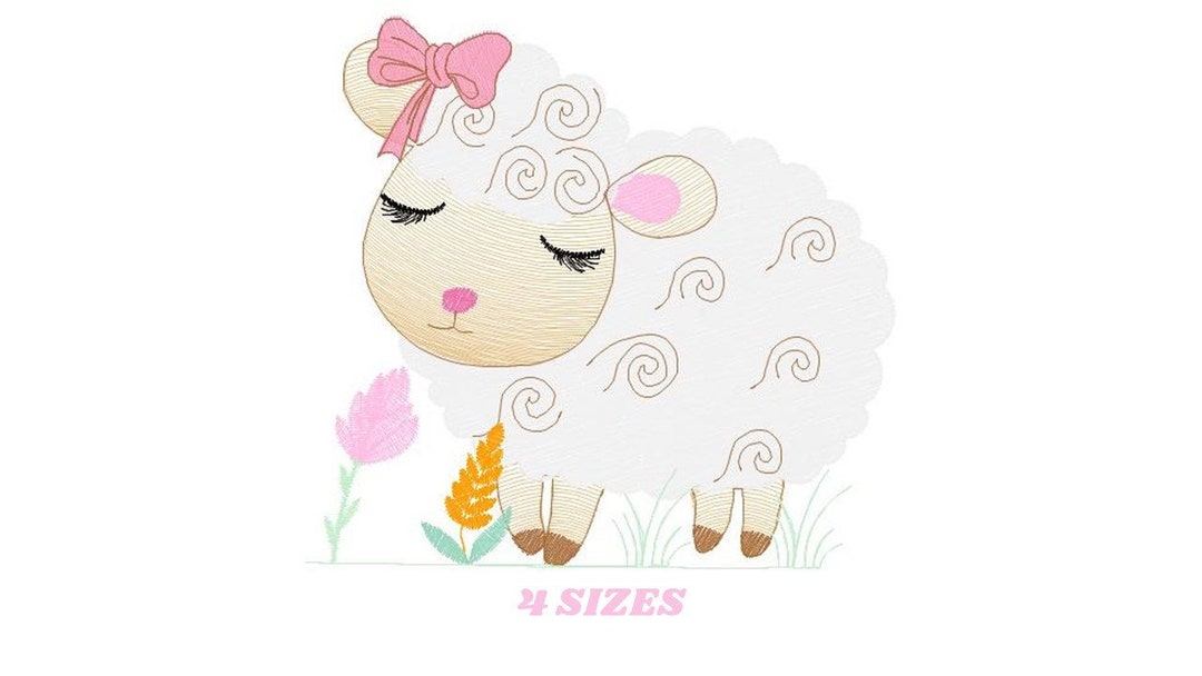 Sheep Embroidery Design Lamb Embroidery Designs Machine Embroidery ...