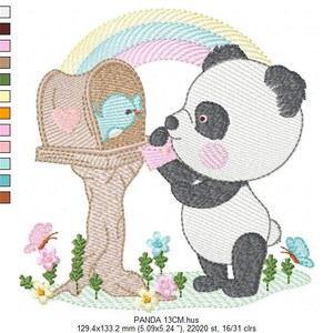 Panda Embroidery Design Animal Embroidery Designs Machine Embroidery ...