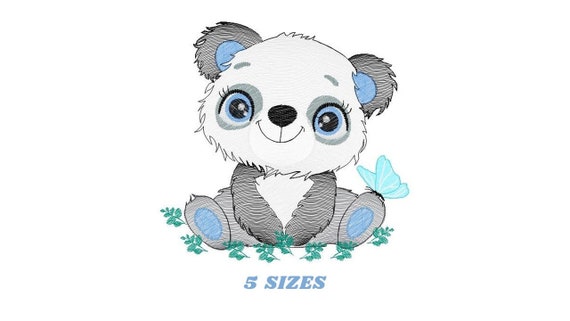 Panda Embroidery Design Animal Embroidery Designs Machine - Etsy