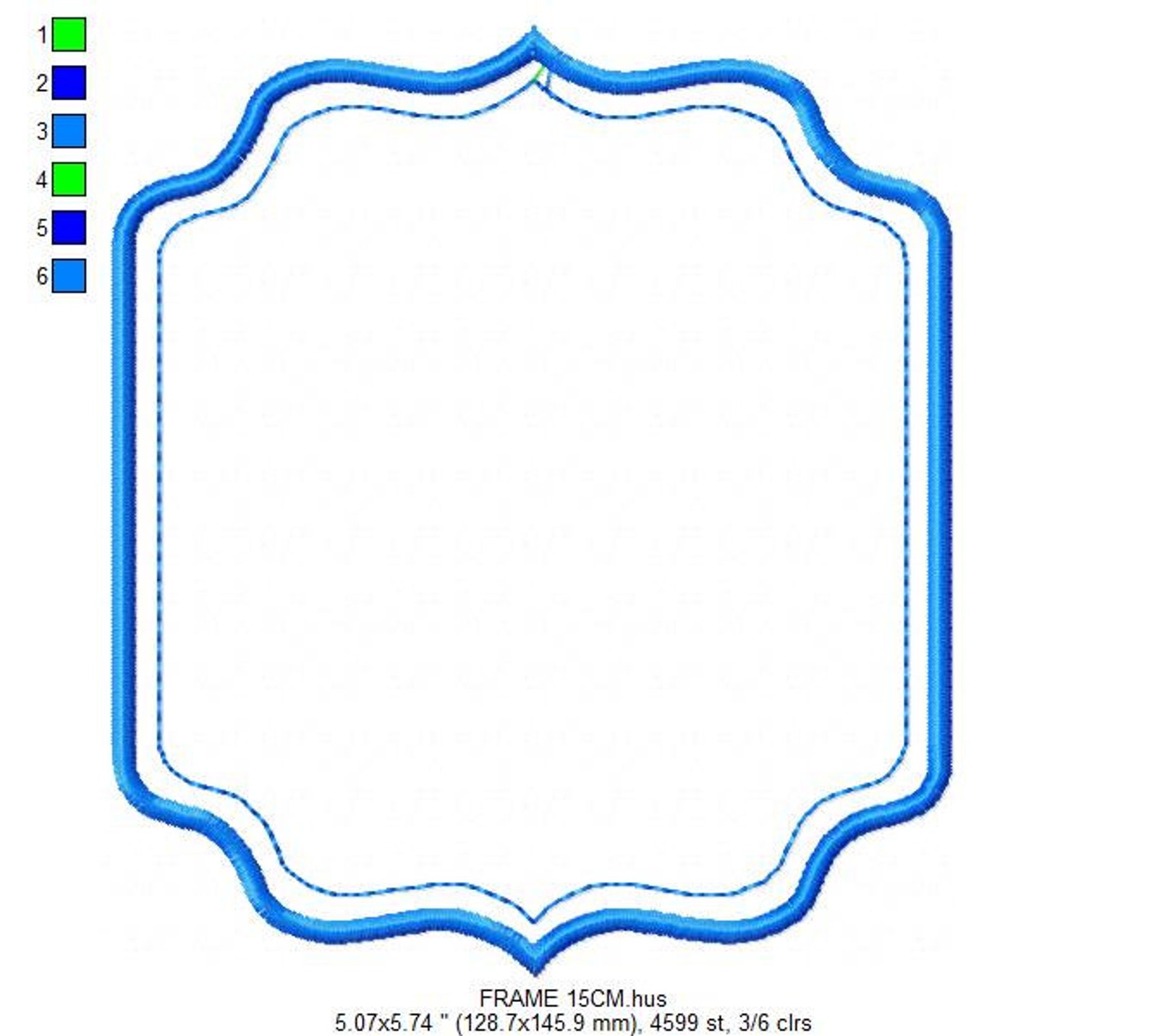 Monogram Frame Embroidery Designs Set Frame Applique Design | Etsy