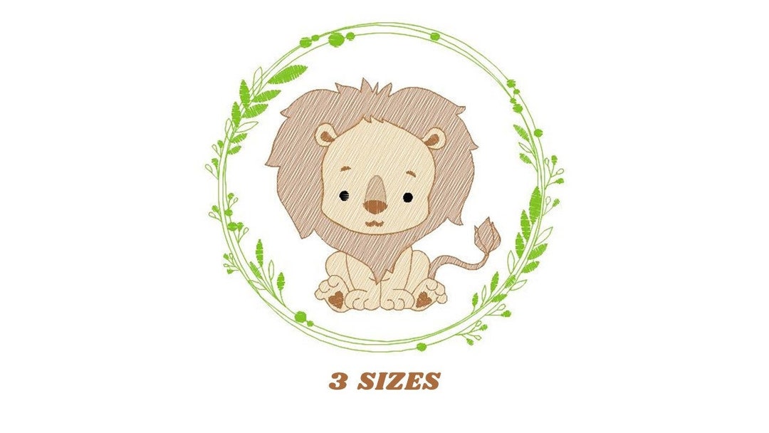 Lion Embroidery Designs Safari Embroidery Design Machine Embroidery ...