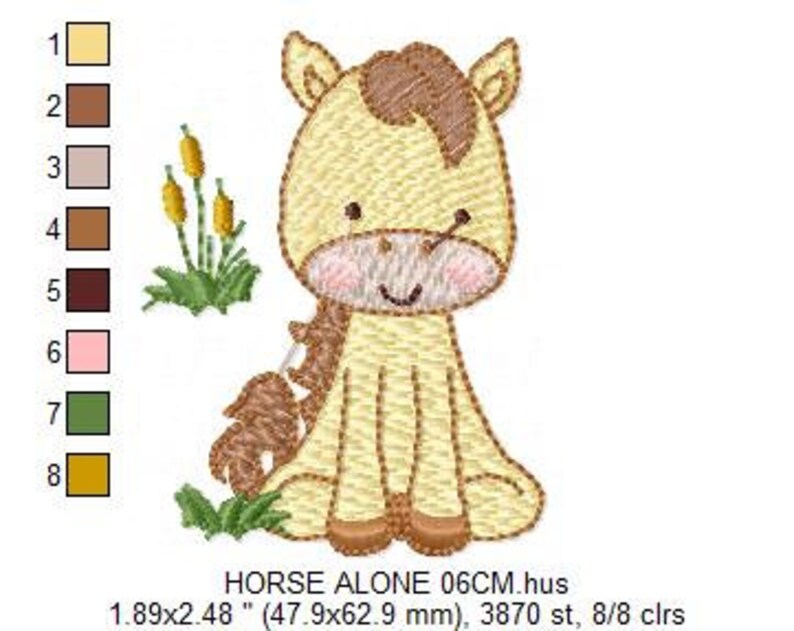 Horse Embroidery Design Animal Ranch Embroidery Designs - Etsy