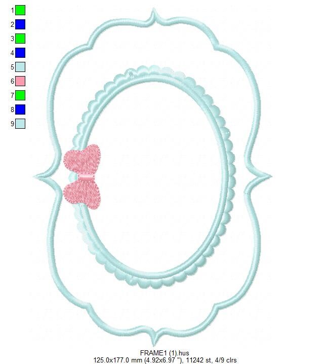 Frame embroidery designs set Frame Applique Design Shape | Etsy