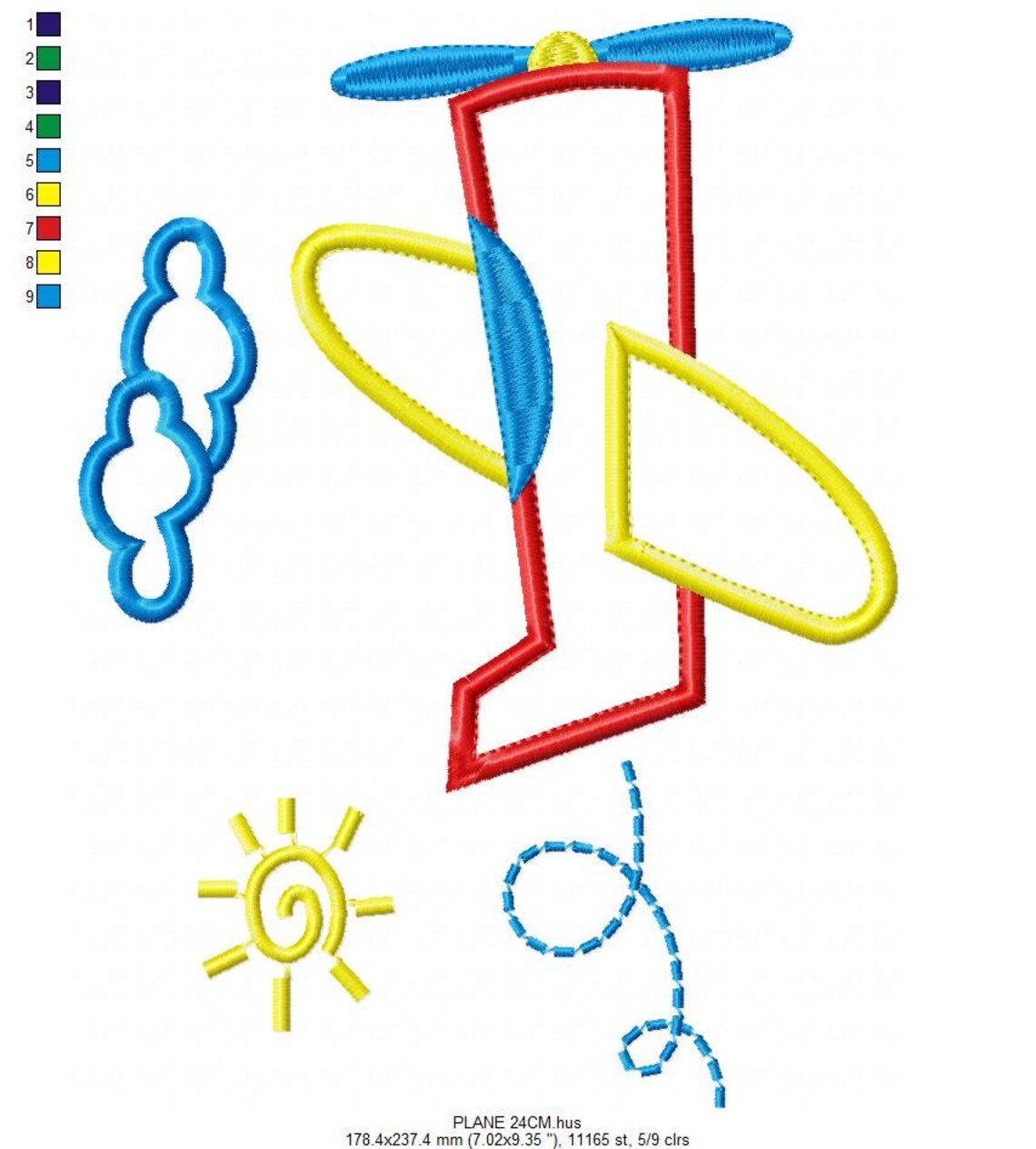 Plane Embroidery Designs Airplane Embroidery Design Machine | Etsy