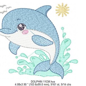 Dolphin Embroidery Designs - Ocean Fish Embroidery Design Machine ...