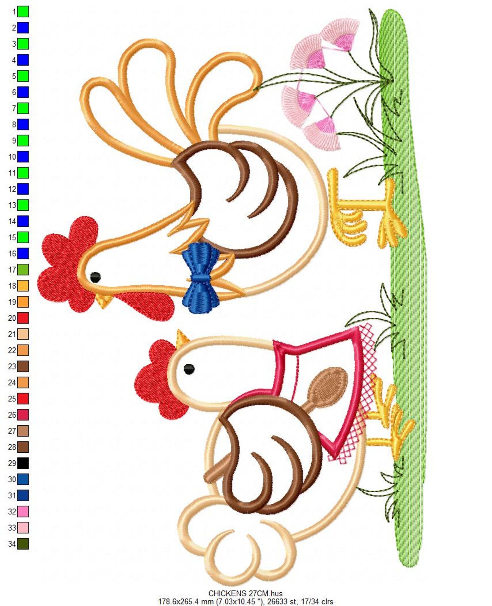 Chicken Embroidery Designs Farm Embroidery Design Machine - Etsy